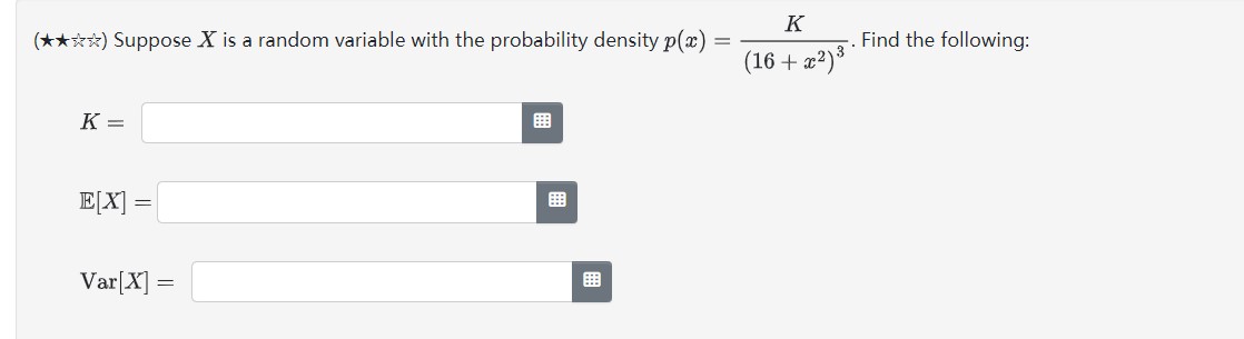 Solved Suppose x ﻿is a random variable with the probability | Chegg.com