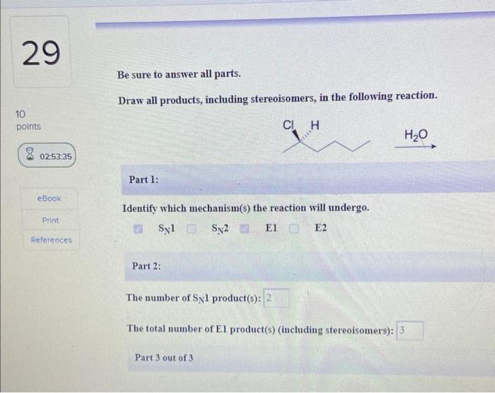 Solved Be sure to answer all parts. Draw all products, | Chegg.com