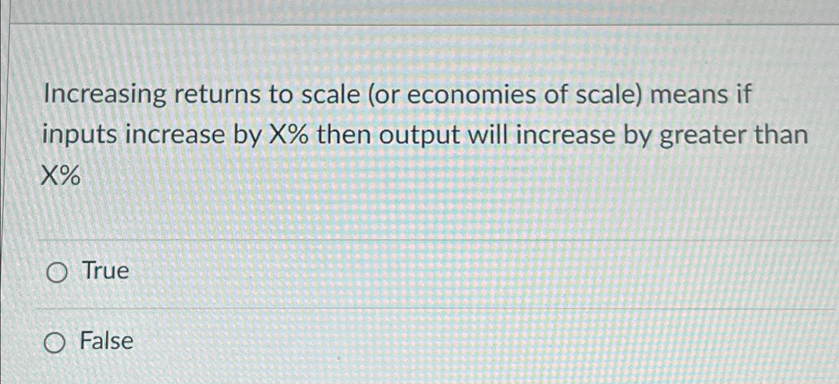 Solved Increasing returns to scale (or economies of scale) | Chegg.com
