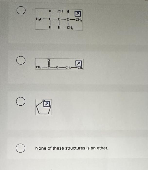 Solved Which is an example of an ether? Multiple | Chegg.com