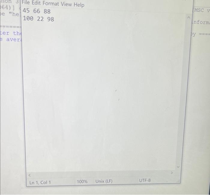 Solved Write A Program That Computes And Prints The Average