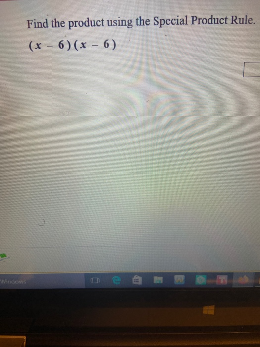 Solved Find the product using the Special Product Rule. (x - | Chegg.com