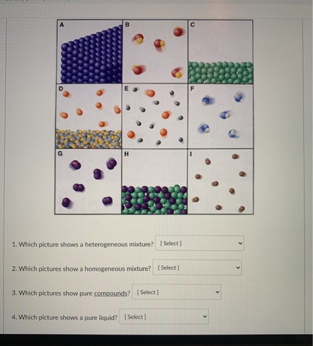 Solved this picture shows nine boxes (A-I) with depictions | Chegg.com