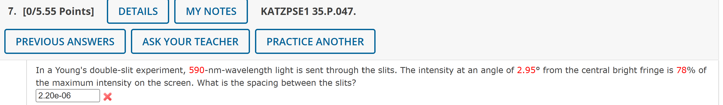 Solved In a Young's double-slit experiment, | Chegg.com