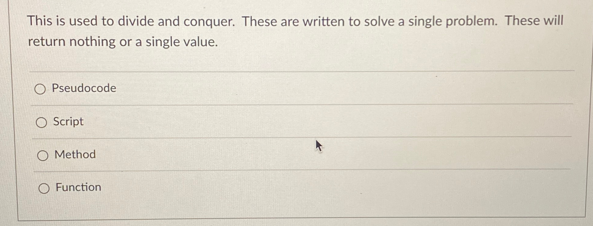 Solved This is used to divide and conquer. These are written | Chegg.com