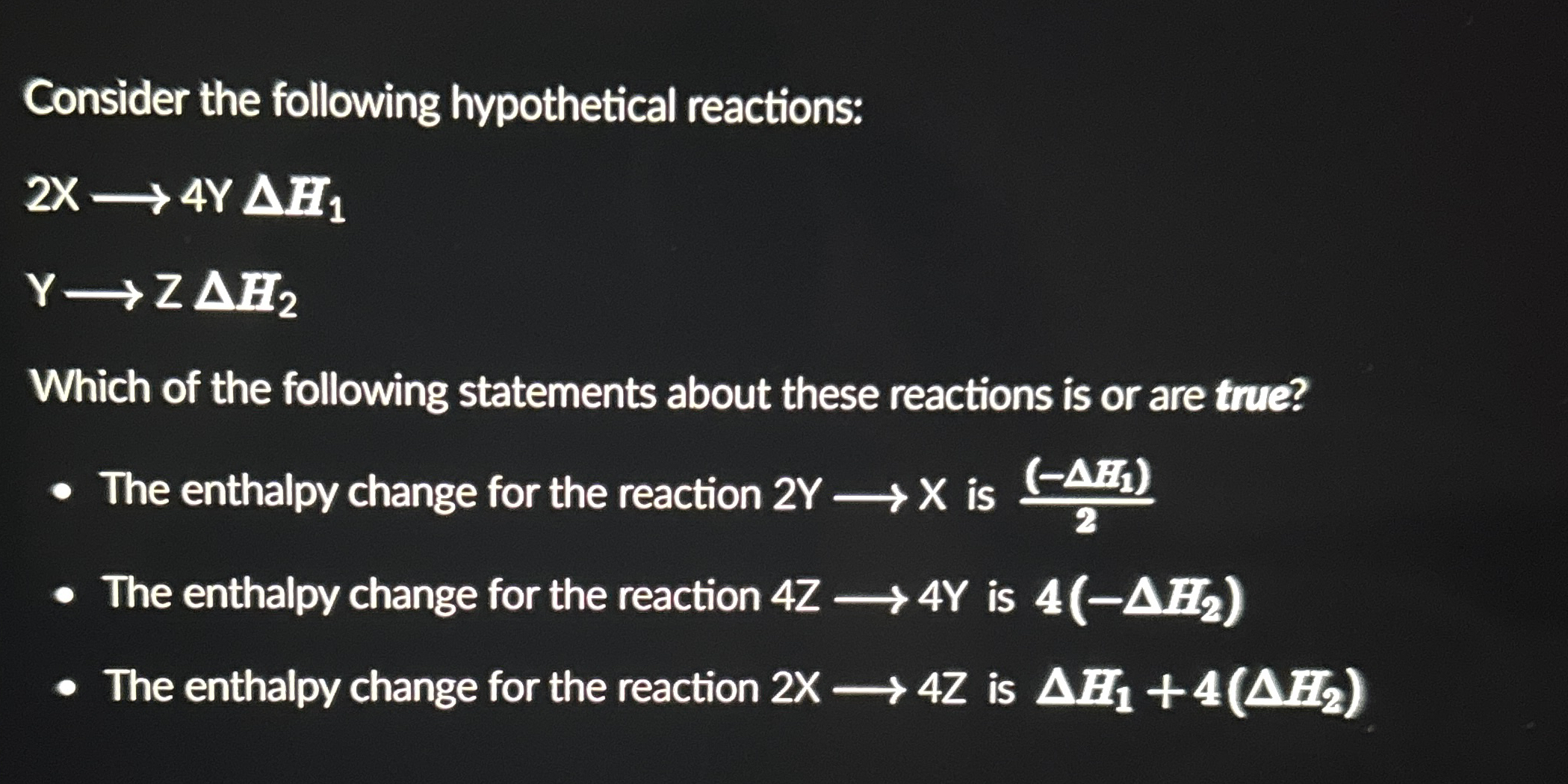 Solved Consider the following hypothetical | Chegg.com
