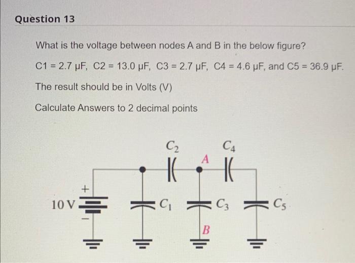 Solved What is the voltage between nodes A and B in the | Chegg.com