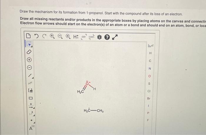 Solved Draw the mechanism for its formation from 1-propanol. | Chegg.com