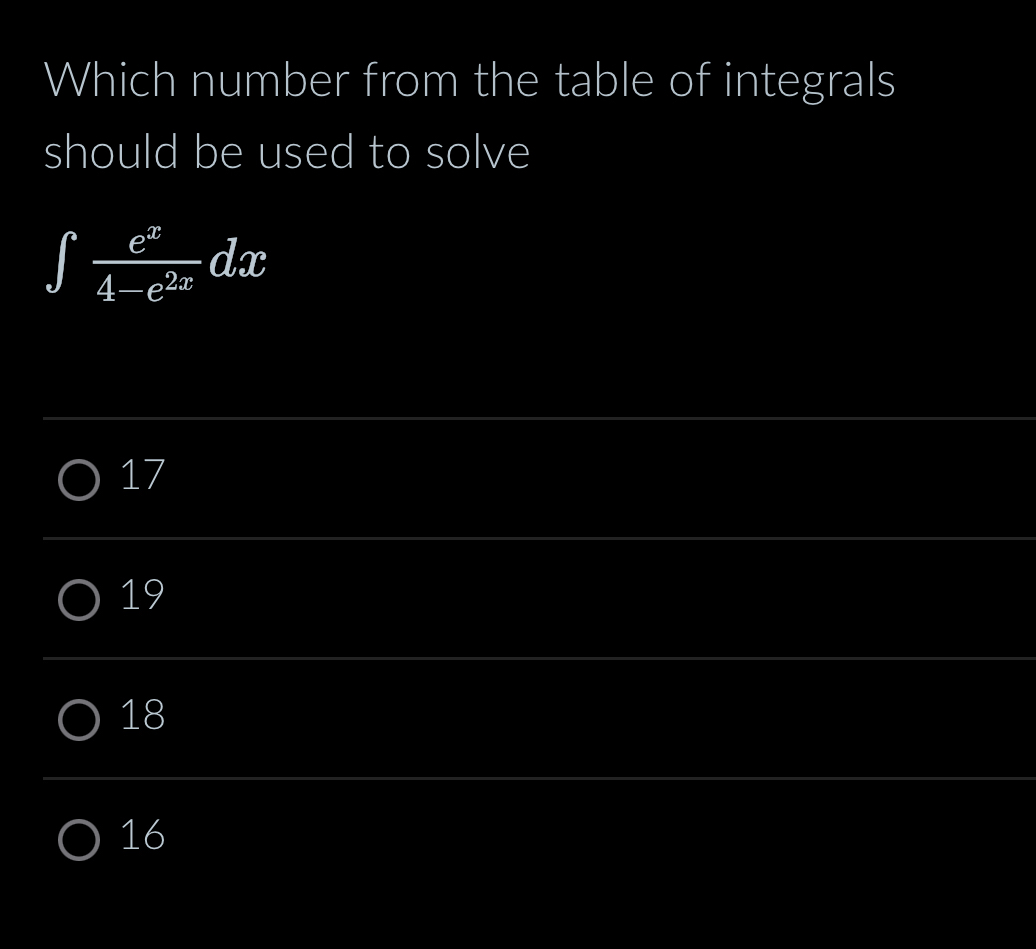 Solved Which number from the table of integrals should be | Chegg.com