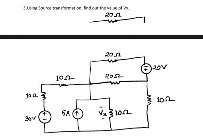 Solved 3using Source Transformation Find Out The Value Of 7698