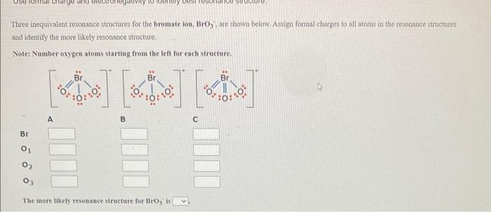 Solved Three inequivalent resonance structures for the | Chegg.com