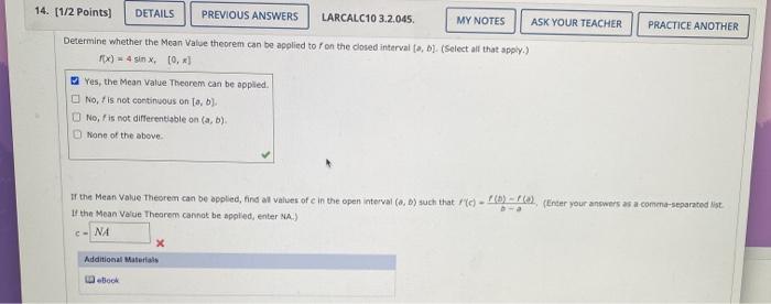 Solved PRACTICE ANOTHER 14. (1/2 points) DETAILS PREVIOUS | Chegg.com Solved PRACTICE ANOTHER 14. (1/2 points) DETAILS PREVIOUS | Chegg.com