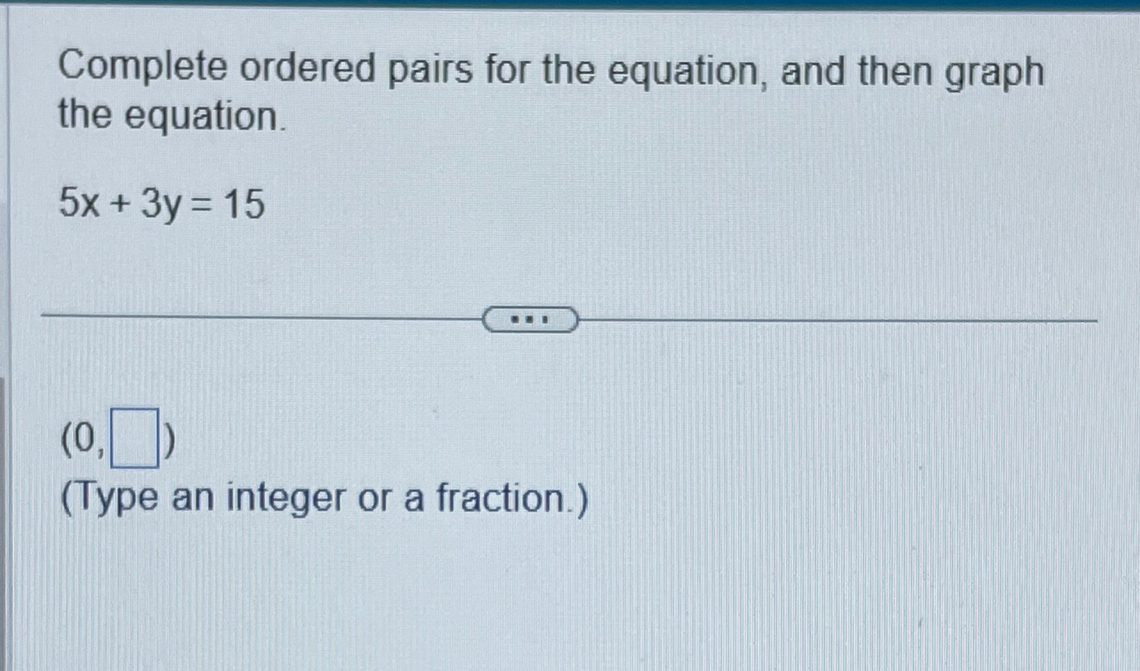 Solved Complete ordered pairs for the equation, and then | Chegg.com