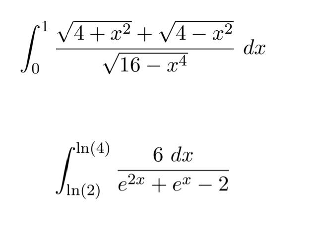 Solved could you please solve this two integrals step by | Chegg.com