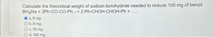 Solved Calculate the theoretical weight of sodium | Chegg.com