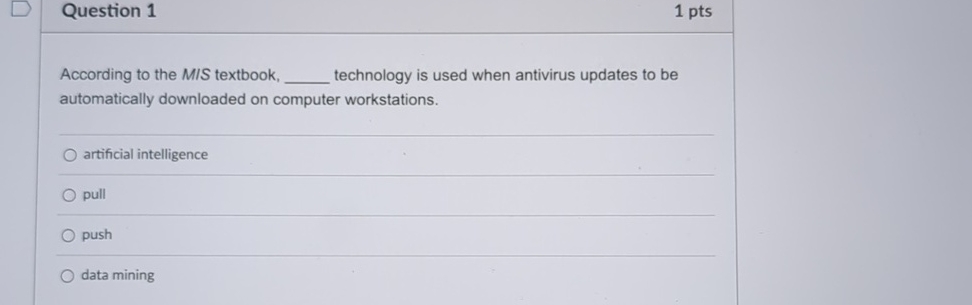Solved Question 11 ﻿ptsAccording to the MIS textbook, | Chegg.com