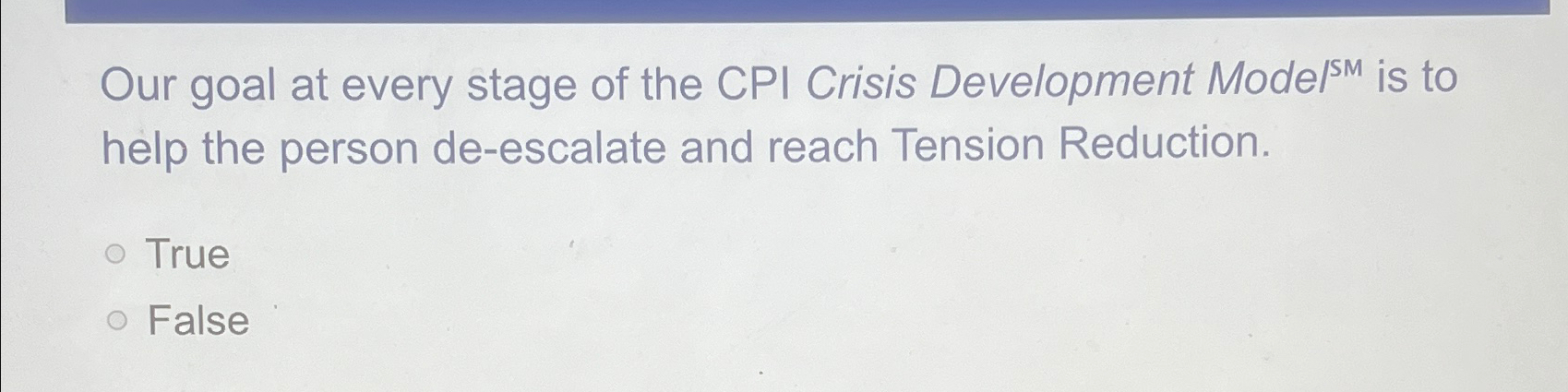 Solved Our goal at every stage of the CPI Crisis Development | Chegg.com