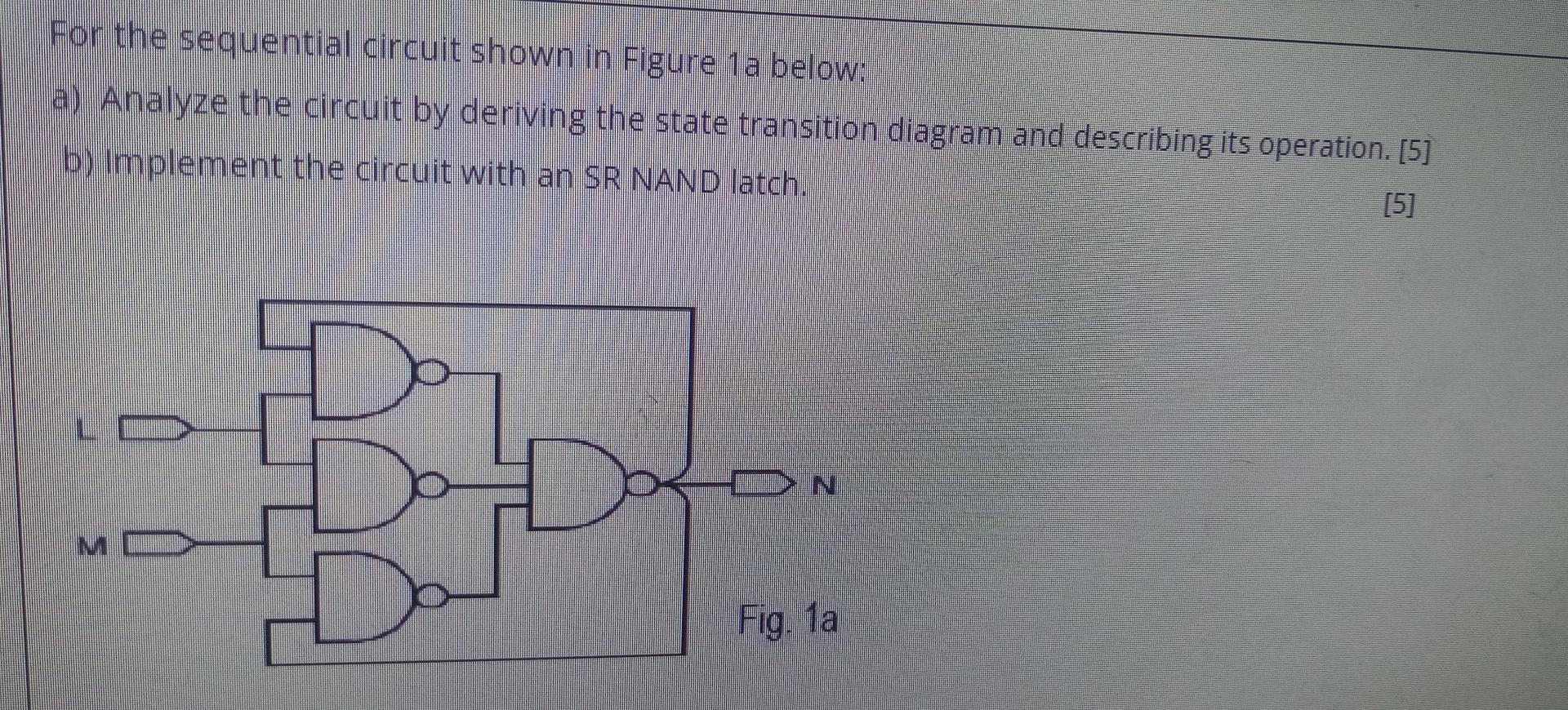 Solved For the sequential circuit shown in Figure na below: | Chegg.com