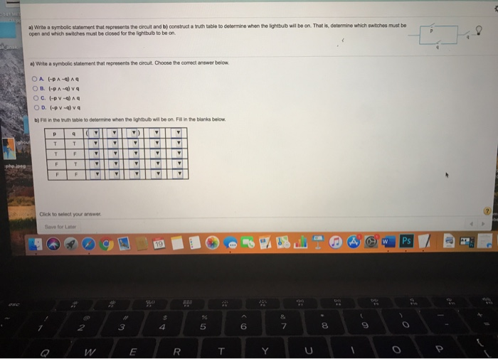Solved a) Write a symbolic statement that represents the | Chegg.com