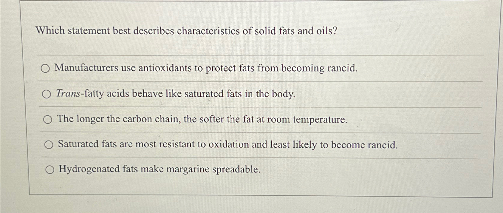 Solved Which statement best describes characteristics of | Chegg.com