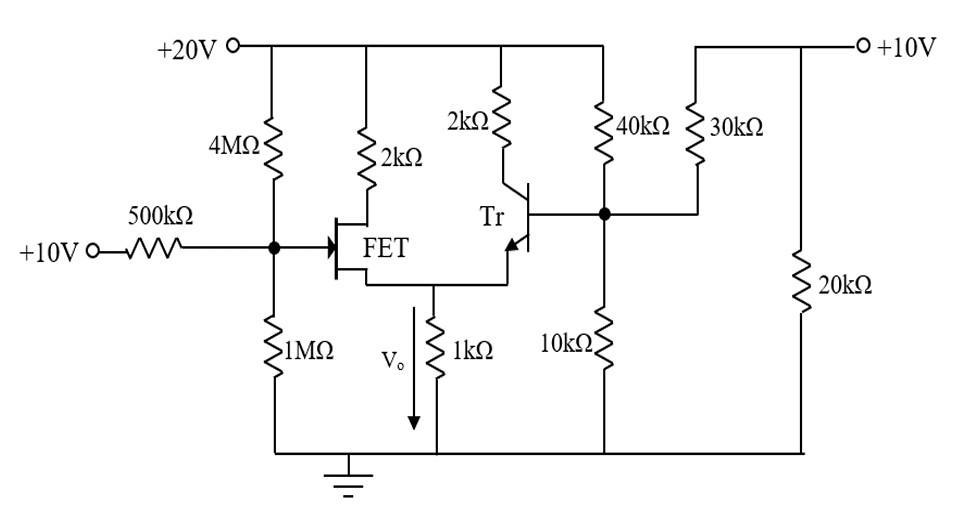 Solved In the circuit given in the figure; For transistor: | Chegg.com