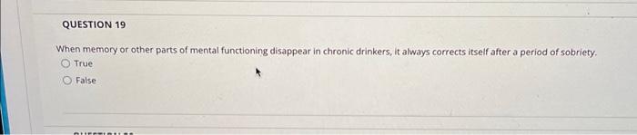 Solved When memory or other parts of mental functioning | Chegg.com