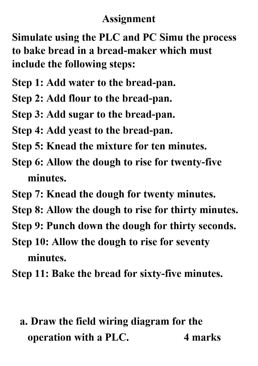 Solved Assignment Simulate using the PLC and PC Simu the | Chegg.com