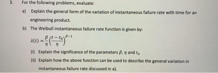 Solved 3. For the following problems, evaluate: a) Explain | Chegg.com