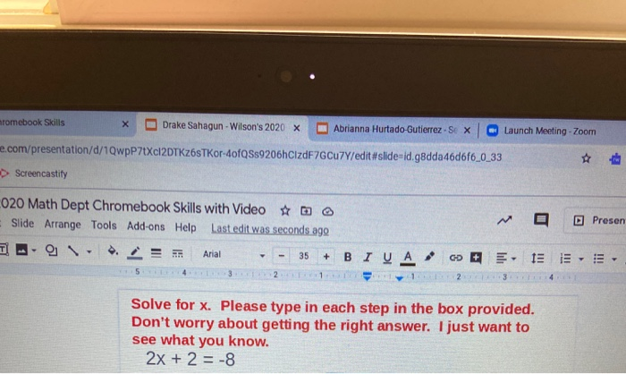romebook Skills х Drake Sahagun - Wilson's 2020 X | Chegg.com