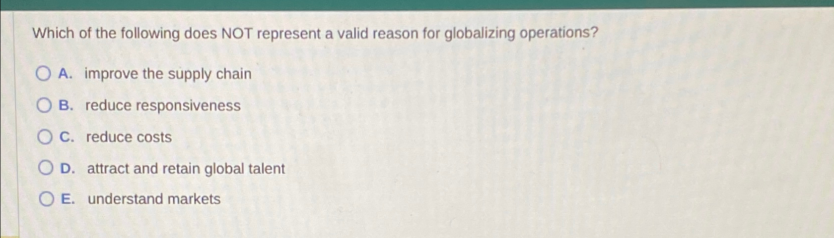 Solved Which of the following does NOT represent a valid | Chegg.com