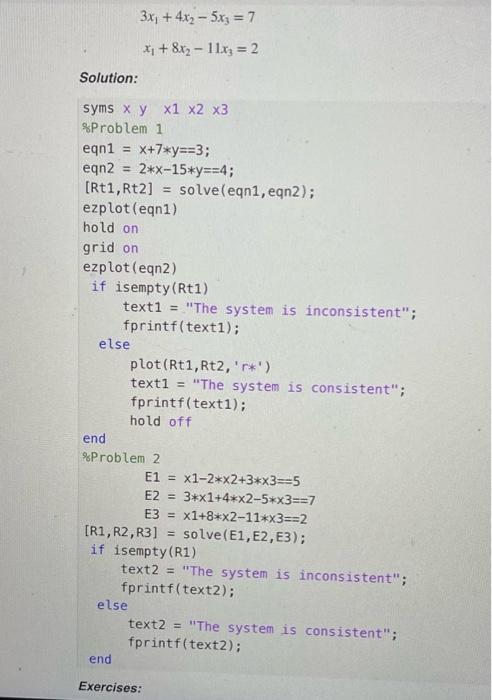 Solved Systems of Linear Equations Systems of equations | Chegg.com