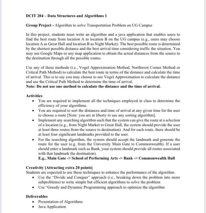 Solved DCIT 204 - Data Structures and Algorithms 1 Group | Chegg.com
