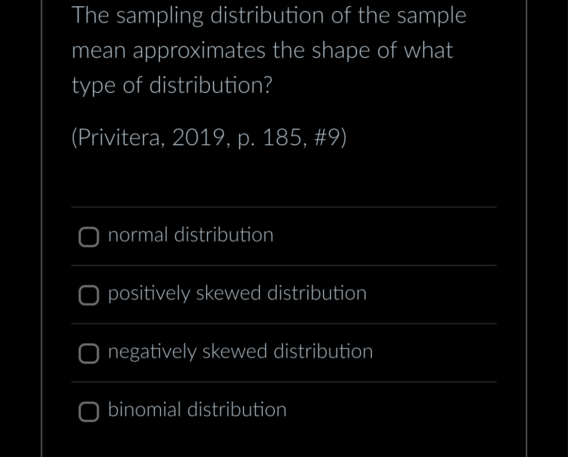 Solved The sampling distribution of the sample mean | Chegg.com
