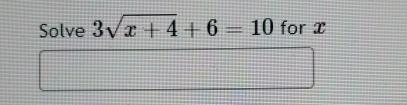 Solved Solve 3x+42+6=10 ﻿for x | Chegg.com