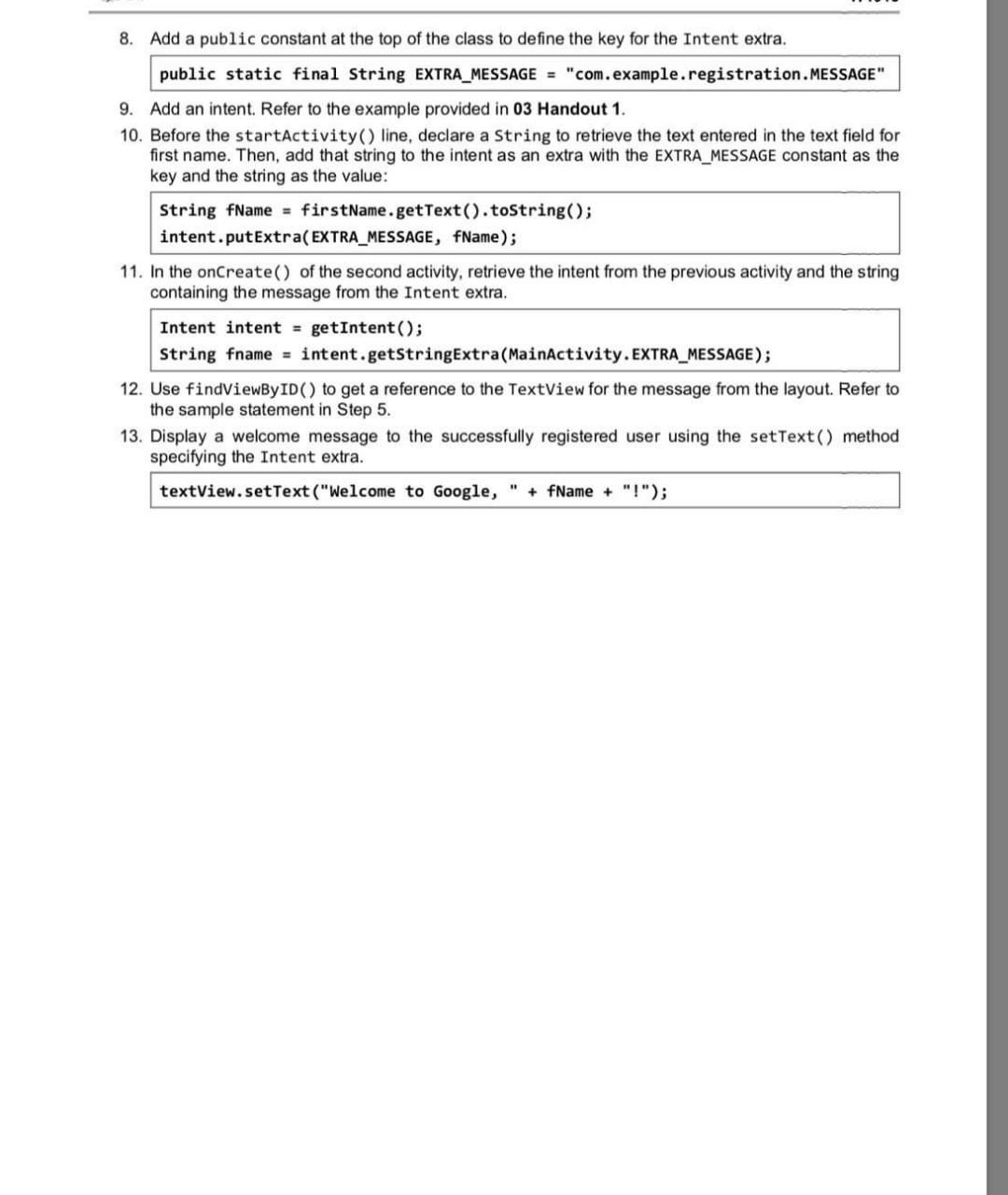 Solved Hands-on Activity Sign Me Up! Objectives: At the end | Chegg.com