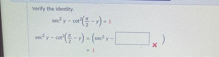 Solved Verify the identity. | Chegg.com