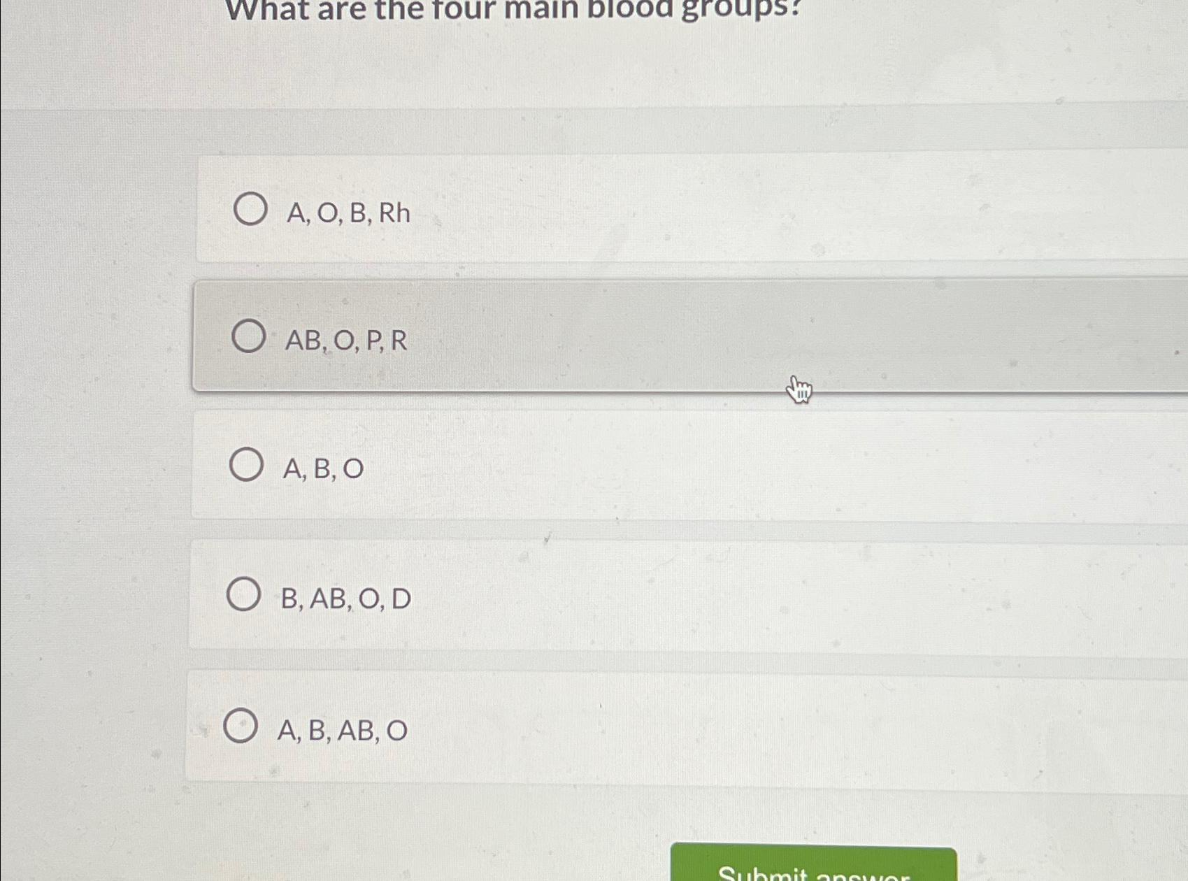 Solved What are the four main biooa | Chegg.com