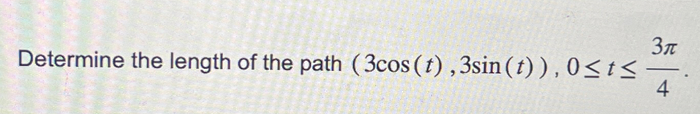 Solved Determine the length of the path | Chegg.com