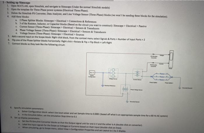 1 - Setting up Simscape 1. Open MATLAB, open | Chegg.com