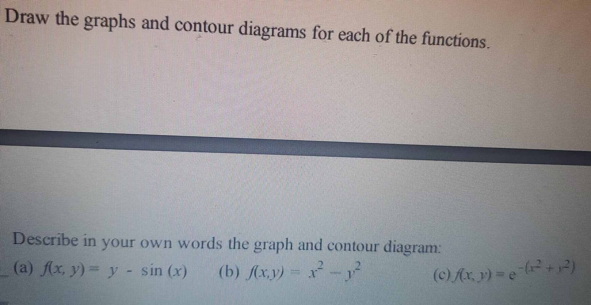 Solved The graph and contourplots are done through maple. I | Chegg.com