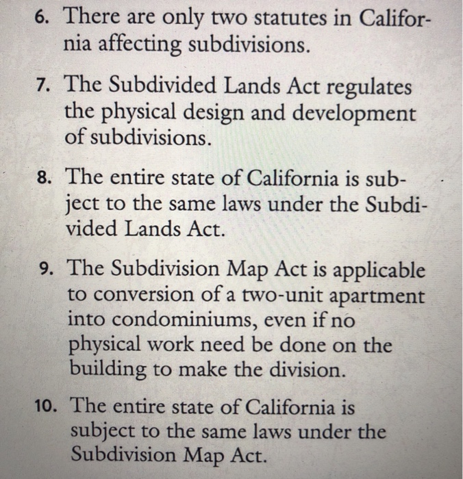 Solved 6. There are only two statutes in Califor- nia | Chegg.com