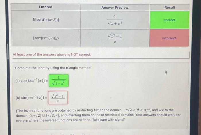 Solved Complete the identity using the triangle method (a) | Chegg.com