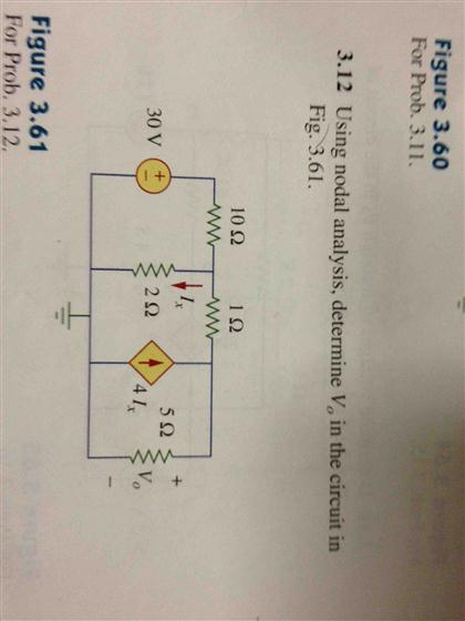 Solved Using nodal analysis, determine Vo in the circuit in | Chegg.com Solved Using nodal analysis, determine Vo in the circuit in | Chegg.com