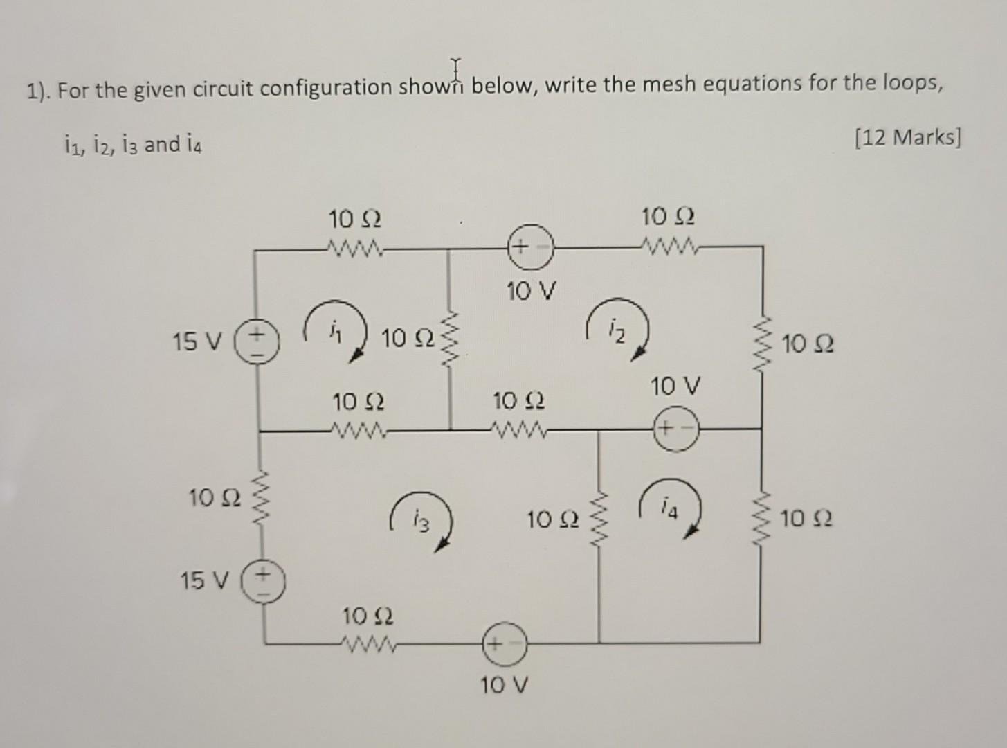 Solved 1). For the given circuit configuration showil below, | Chegg.com