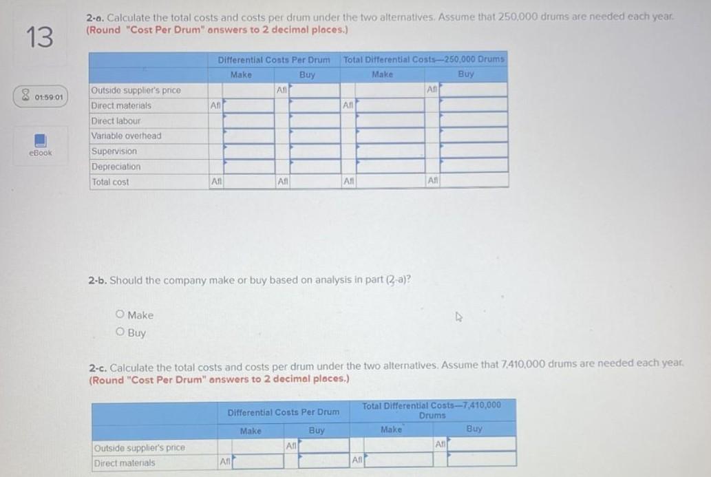 Solved Proctoring Enabled: MH Lab 3: Relevant Costing (i) 13 | Chegg.com