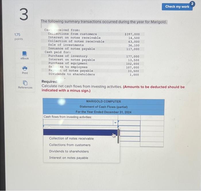 Solved The following summary transactions occurred during | Chegg.com