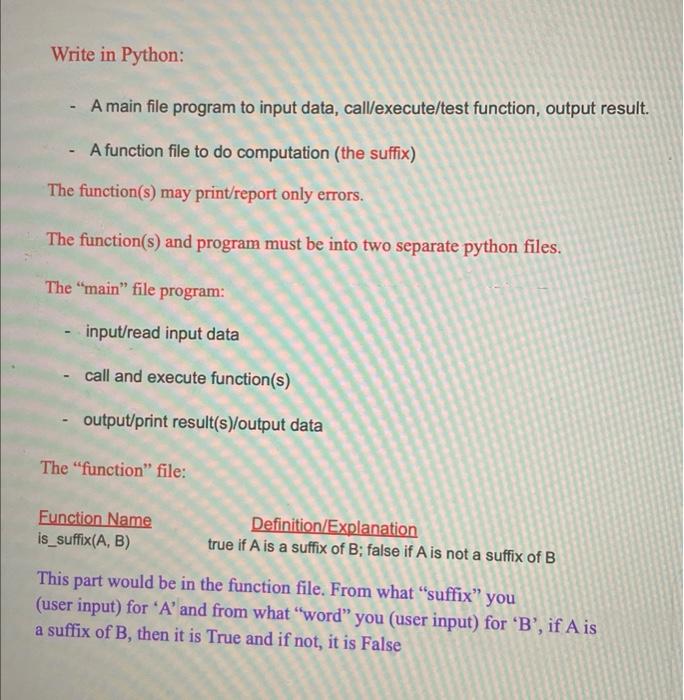 Solved Write in Python: - A function to do computation - A | Chegg.com