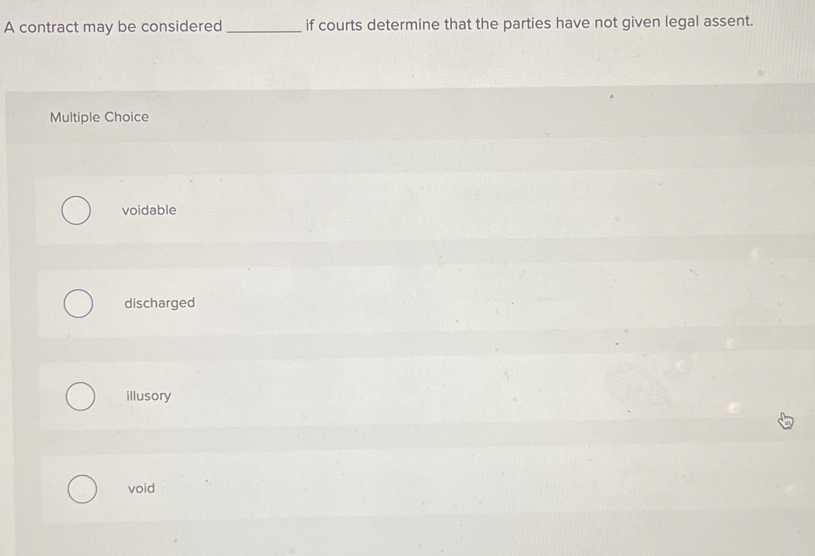 Solved A contract may be considered if courts determine that | Chegg.com
