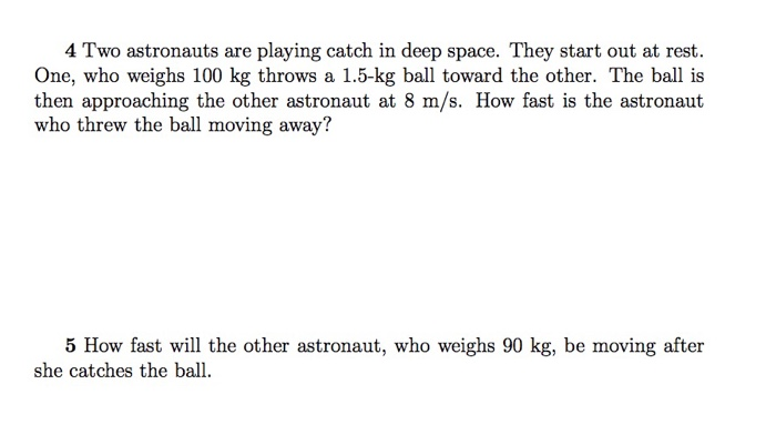 Solved 1 Consider Two Objects Colliding With No Other Forces 2478
