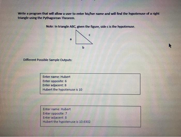 Solved Write a program that will allow a user to enter | Chegg.com